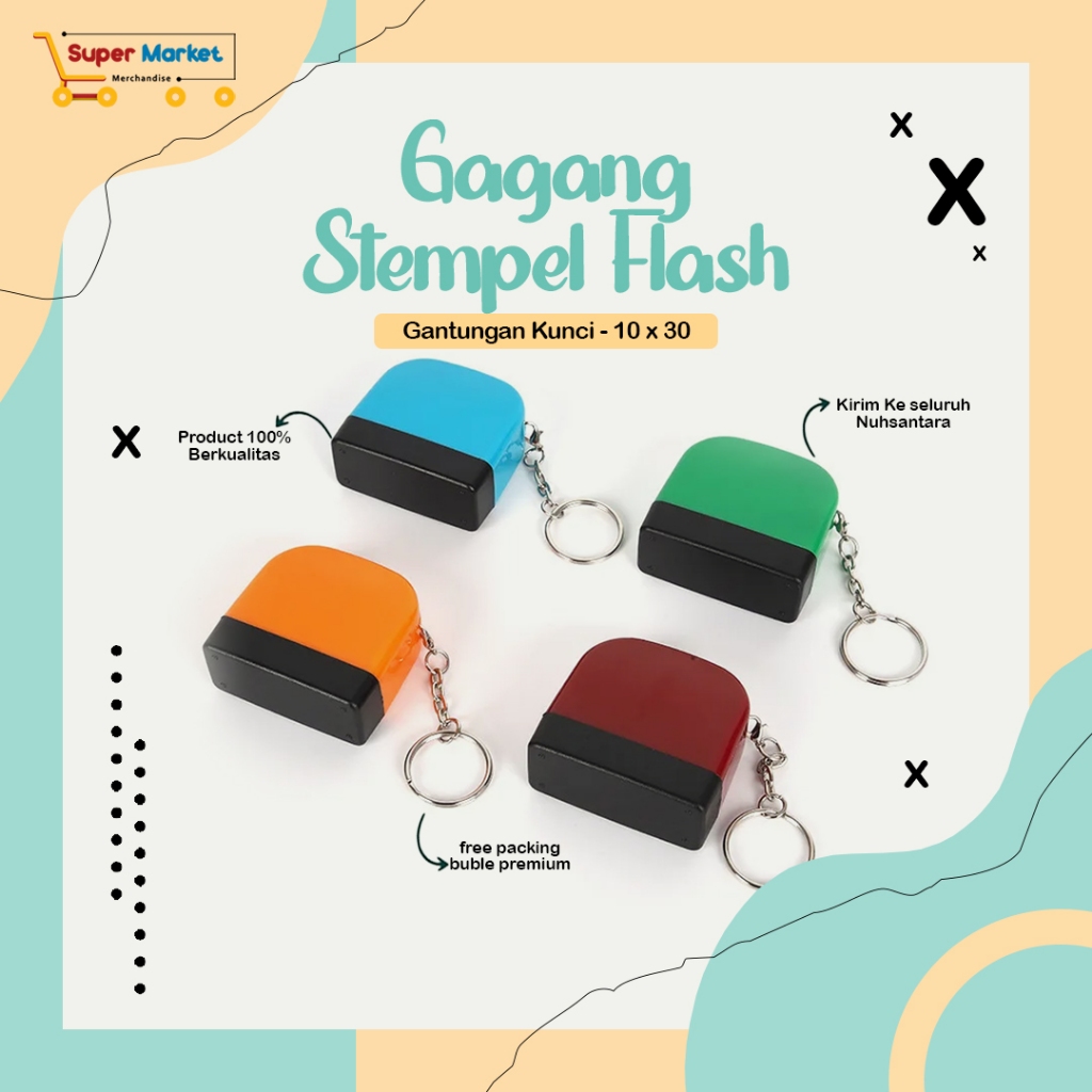 Jual Gagang Stempel Flash 10X30 / Gagang Stampel Gantungan Kunci Ukuran ...