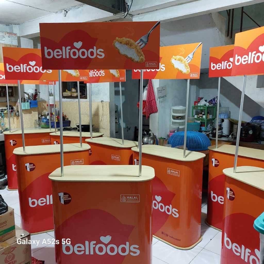 Jual Eventdesk alas kayu |Polycounter Kayu (with header) | Pop Up Table ...