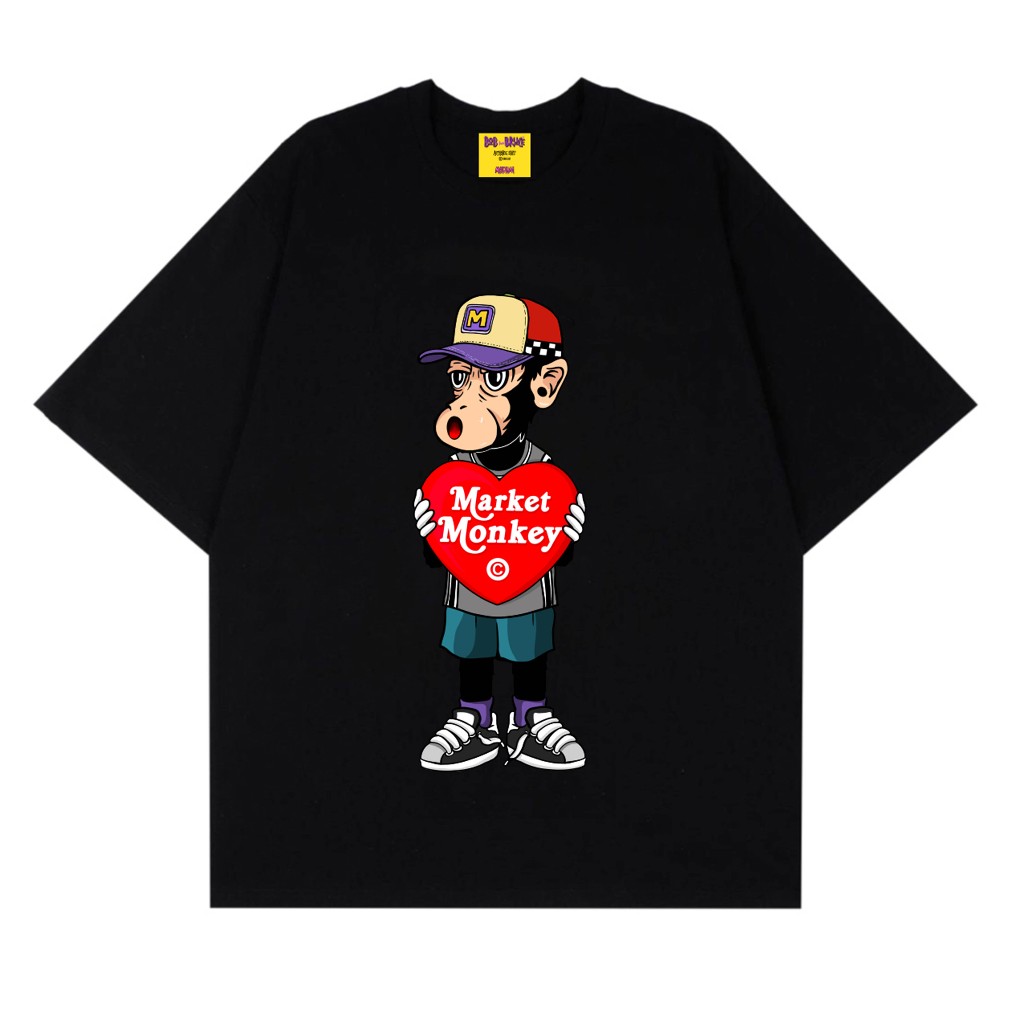 Jual Market Monkey Original Brand Tshirt/Kaos : BOB HEART BLACK ...