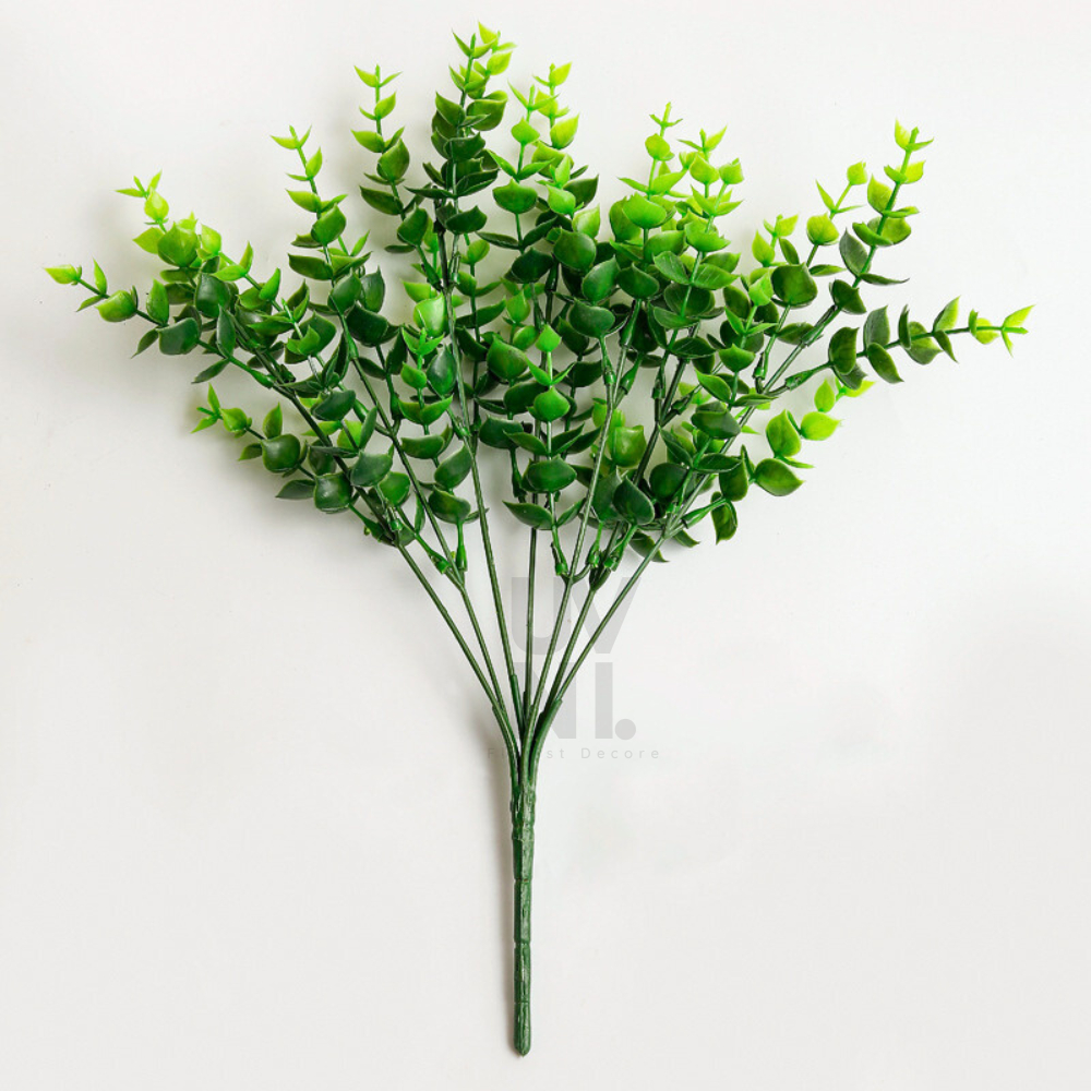 Jual DAUN HIAS PLASTIK 7 CABANG DAUN DOLLAR MINI EUCALYPTUS ARTIFICIAL ...