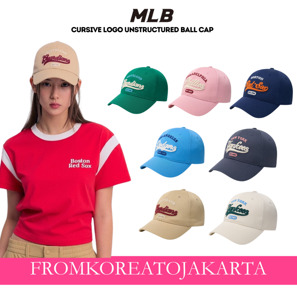 Jual MLB Cursive Logo Unstructured Ball Cap | Shopee Indonesia