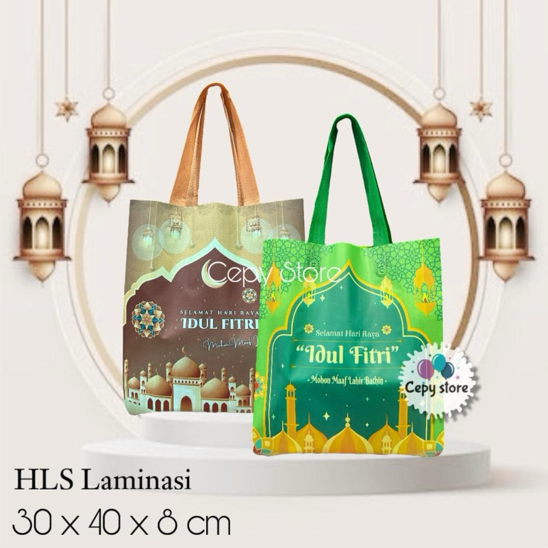 Jual ( ISI 12 ) Tas Souvenir Lebaran / Goodie Bag Idul Fitri / Tas ...