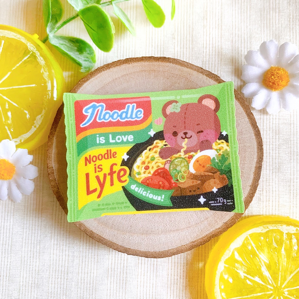 Jual Soto Noodle is Lyfe Cute Glitter Sticker Indomie Goreng | Shopee ...