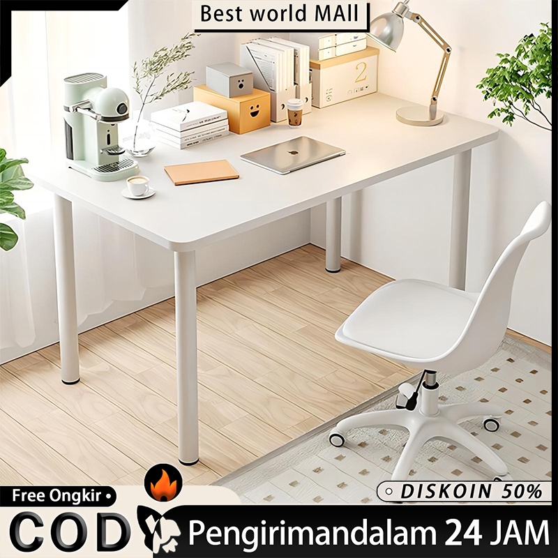 Jual BEST Meja Belajar Kayu/Putih 140CM Meja Kerja Minimalis Meja ...