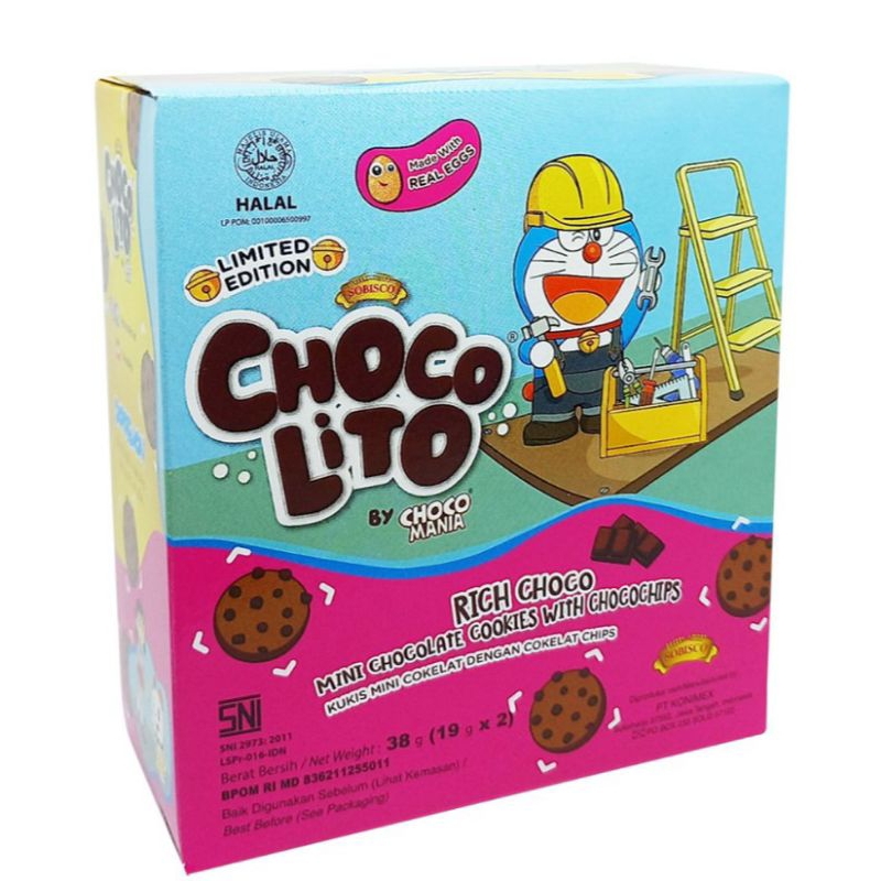 Jual CHOCOLITO Mini Cookies Chocochips Rich Choco 2 x 19 g | Shopee ...