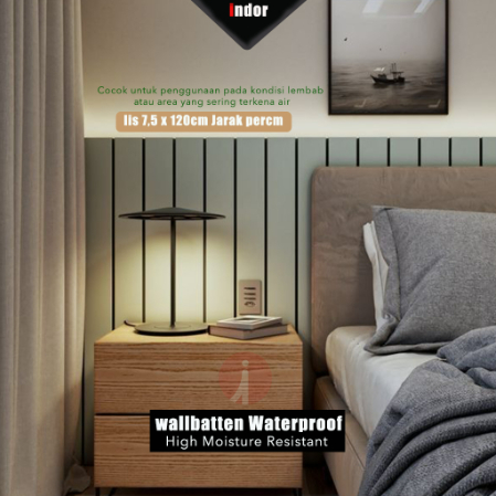 Jual Dinding Panel Kayu Aesthetic wall batten MDF ketebalan 6mm 7X100cm ...