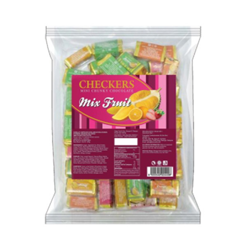 Jual chocolate checker mix fruit / assorted / dark white chocolate ...