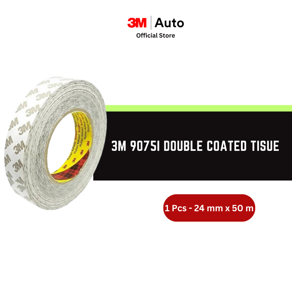 Jual 3M 9075i 7385C Double Coated Tissue Tape - 24 mm x 50 m - 1 Buah ...