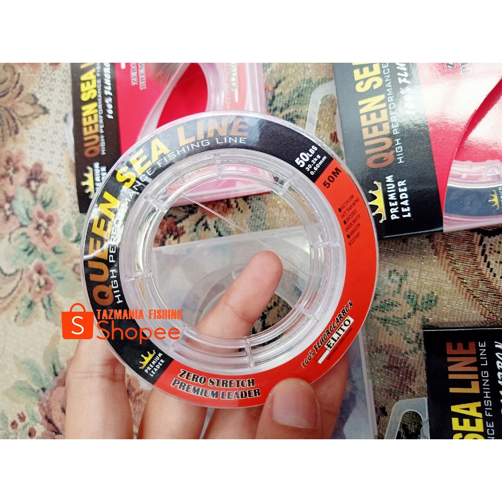 Jual Senar Leader Queen Sea Line Elito 100% Fluorocarbon Senar Pancing ...