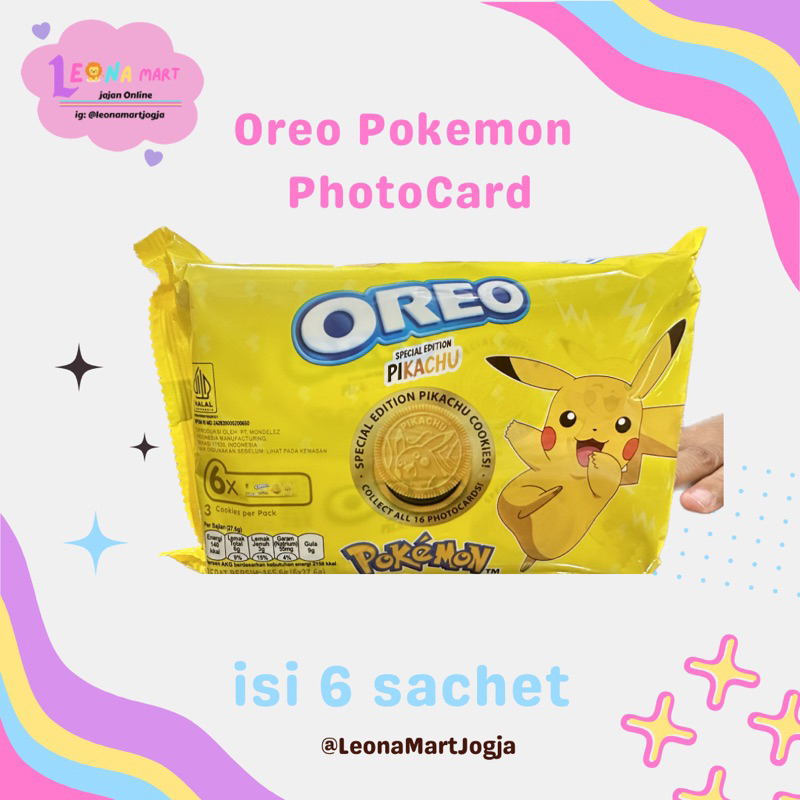 Jual OREO POKEMON BERHADIAH KARTU/PHOTOCARD | Shopee Indonesia