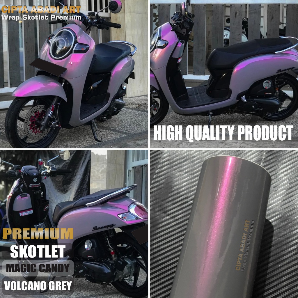 Jual Skotlet Stiker Premium Sticker Motor Flip Magic Candy Volcano Grey ...