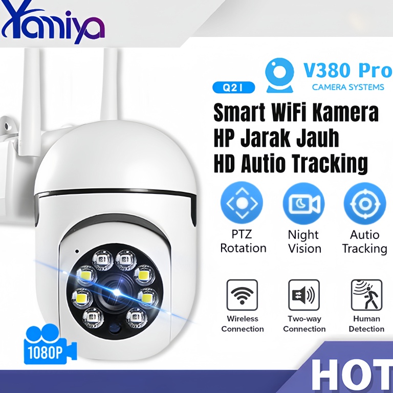 Jual Harga Bersahabat YAMIYA V38 PRO Cctv Smart WiFi Kamera HP Jarak ...