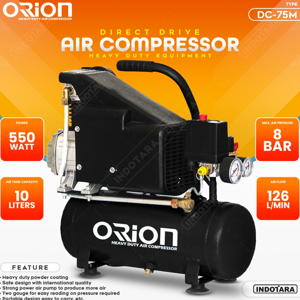 Jual REKOMENDASI Kompresor Angin 75 Kw 34 HP 1L Air Compressor Orion ...