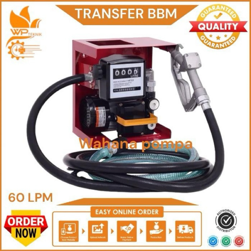 Jual Pompa Solar Pompa Transfer BBM Flow meter Solar Minyak AC 220V ...