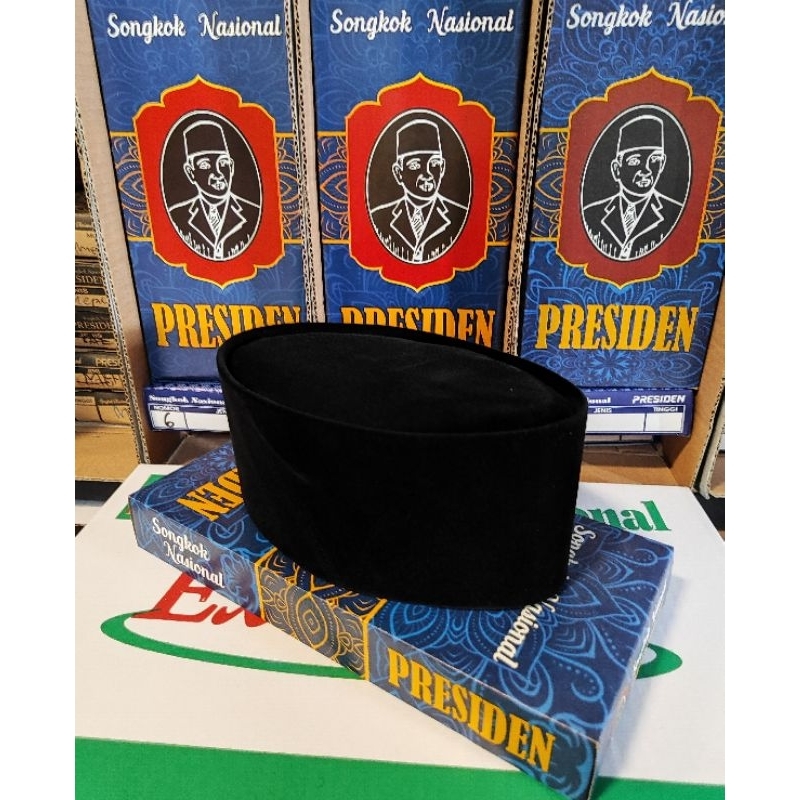 Jual SONGKOK Peci Kopyah Hitam Polos Songkok Nasional Berkwalitas ...