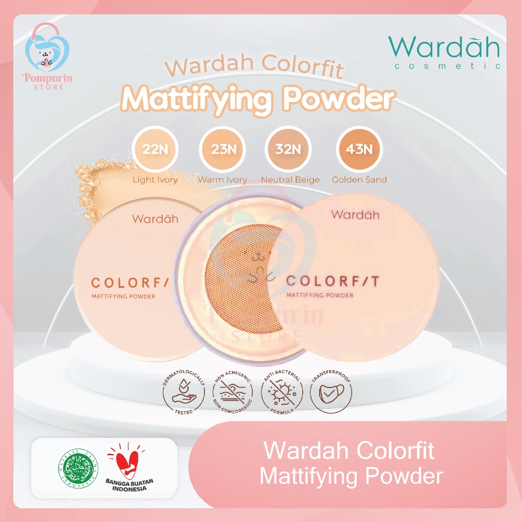 Jual Wardah Colorfit Mattifying Powder - Bedak Tabur Matte 15gr Halal ...
