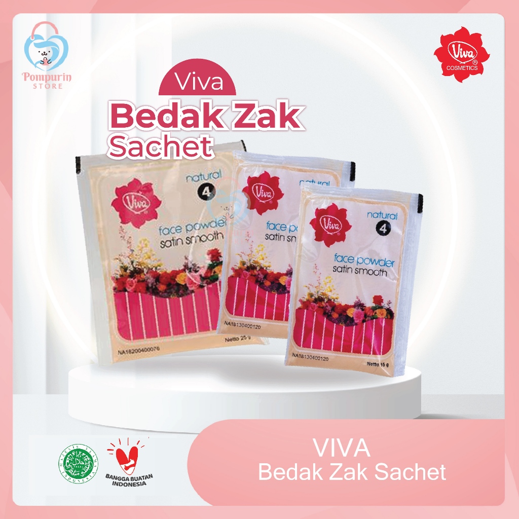 Jual VIVA Bedak Zak Sachet (Mini 15gr & Besar 25gr) - Face Powder Satin Smooth | Shopee Indonesia