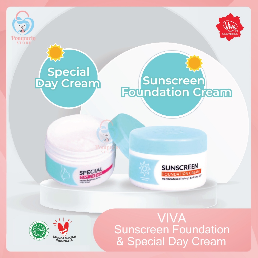 Jual Viva Sunscreen Foundation UV Filter / Special Day Cream UV Filter ...