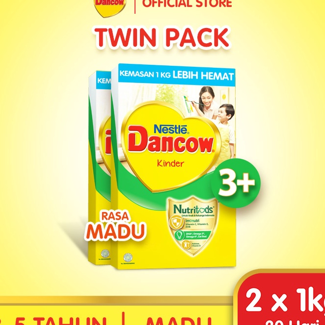 Jual Nestle Dancow 3 dengan Susu Pertumbuhan Rasa Madu 35 Tahun Box 1 kg x2 | Shopee Indonesia