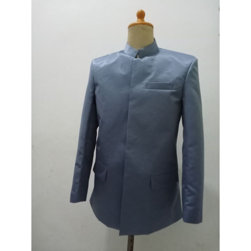 Jual Beskap bapak/Beskap besan/beskap bapak besan warna denim | Shopee ...