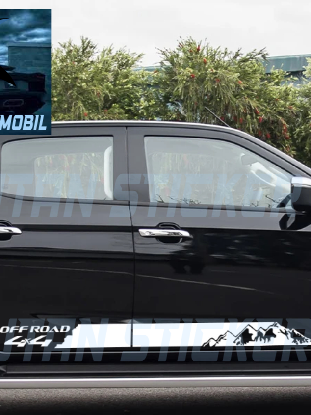 Jual cutting sticker mobil off road 4x4 sticker body samping mobil ...