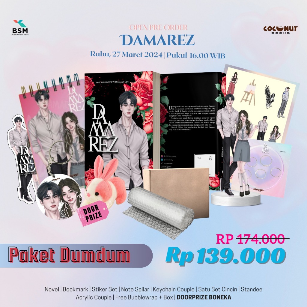 Jual NOVEL DAMAREZ + BONUS - Anak Agung Istri Vera Lestari Devi ...