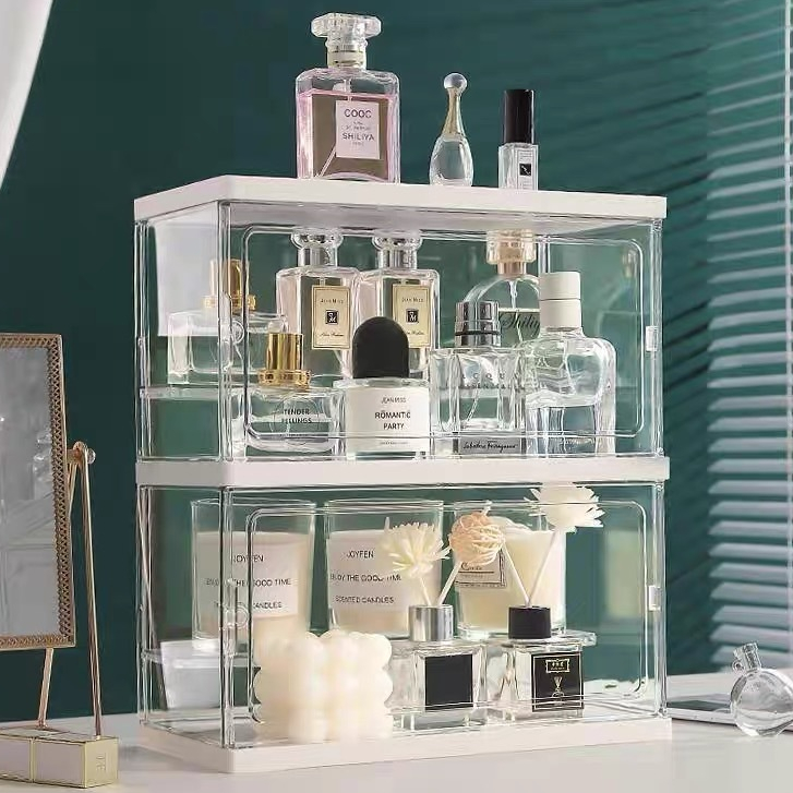 Jual Rak Acrylic display rak kosmetik rak make up rak parfum estetik ...