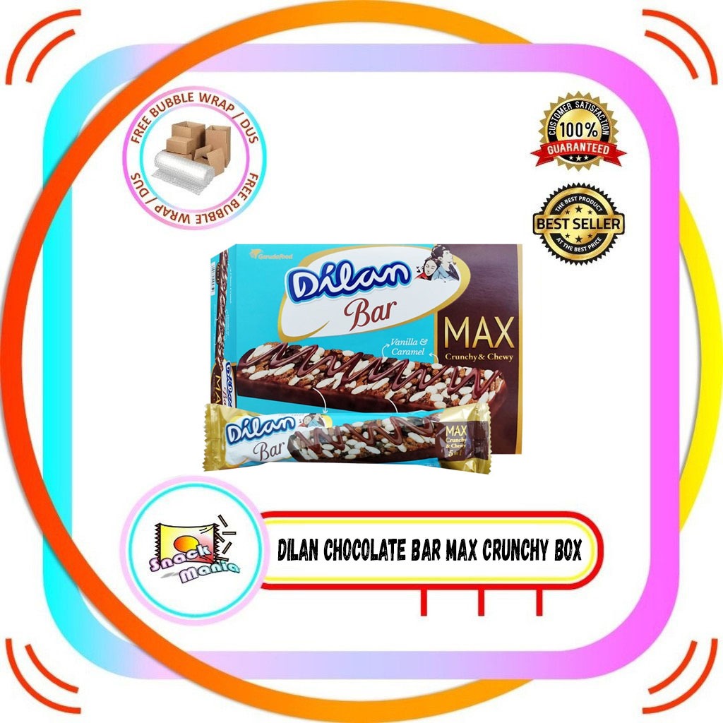 Jual Dilan Bar Chocolate Wafer MAX Crunchy 5in1 24 gr x 12 pcs BOX Cokelat | Shopee Indonesia