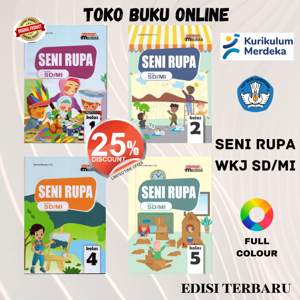 Jual Buku Siswa Seni Rupa WKJ ( Wahana Karya Jaya ) Kelas 1,2,4,5 Sd/Mi Kurikulum Merdeka ...