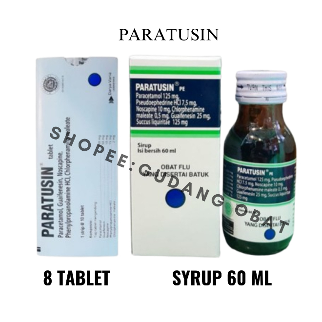 Jual Paratusin Tablet 10's, Paratusin Syrup 60 ml - Suplemen Demam ...