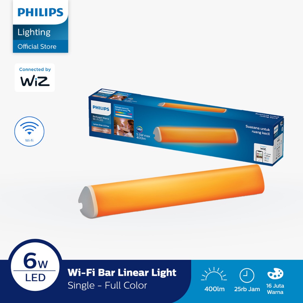 Jual Philips Smart WiFi Bar Linear Single 6W Tunable Color | Shopee ...