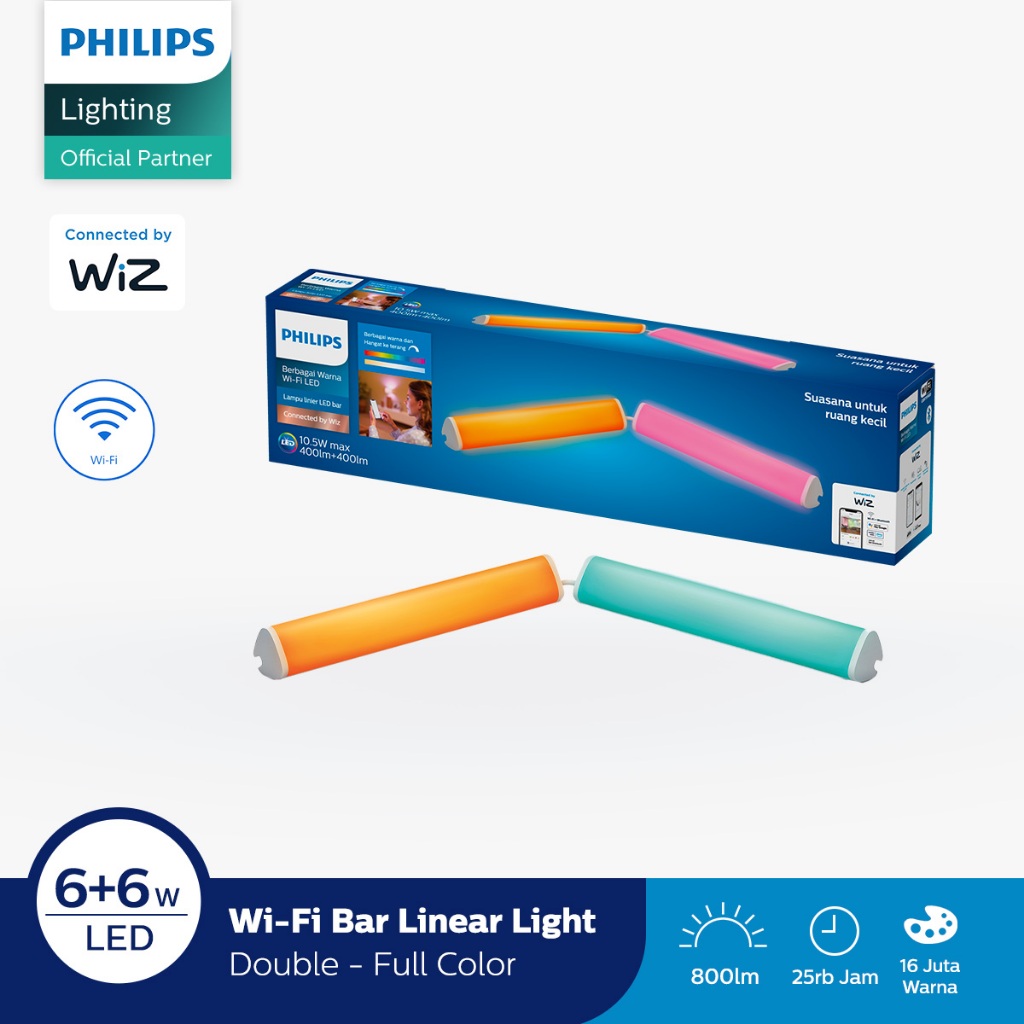 Jual Philips Lampu Smart WiFi Bar Linear Dual 6+6W Tunable Color ...