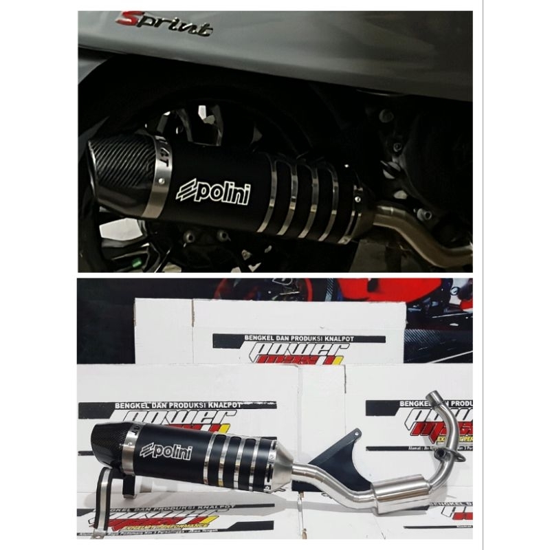 Jual Knalpot Vespa Matic Racing Polini Evo Sprint,LX125,LX150,Primavera ...