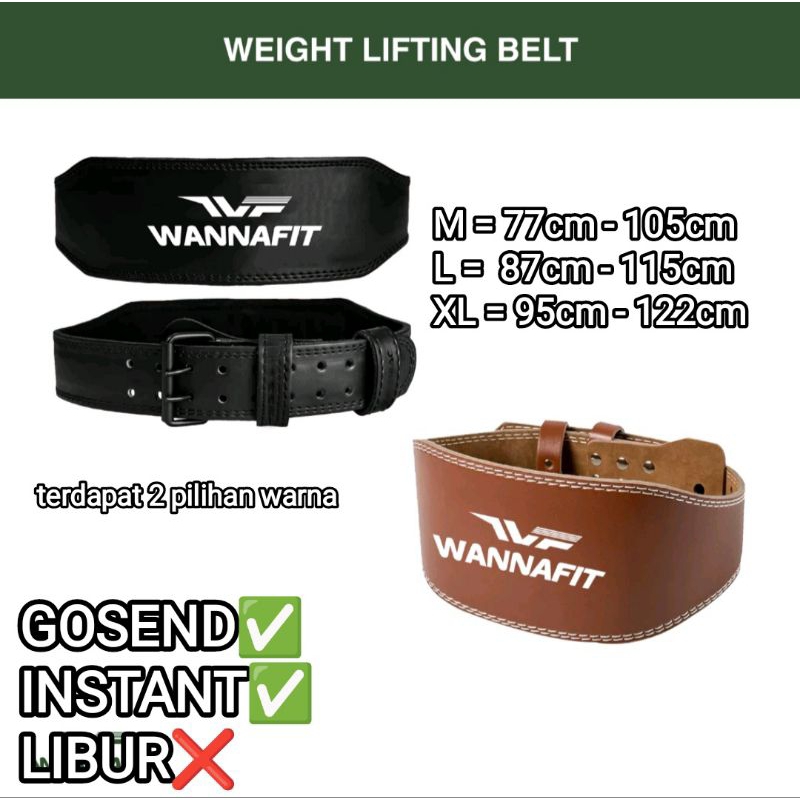 Jual belts sabuk gym wannafit fitness angkat beban Weight lifting Belt ...