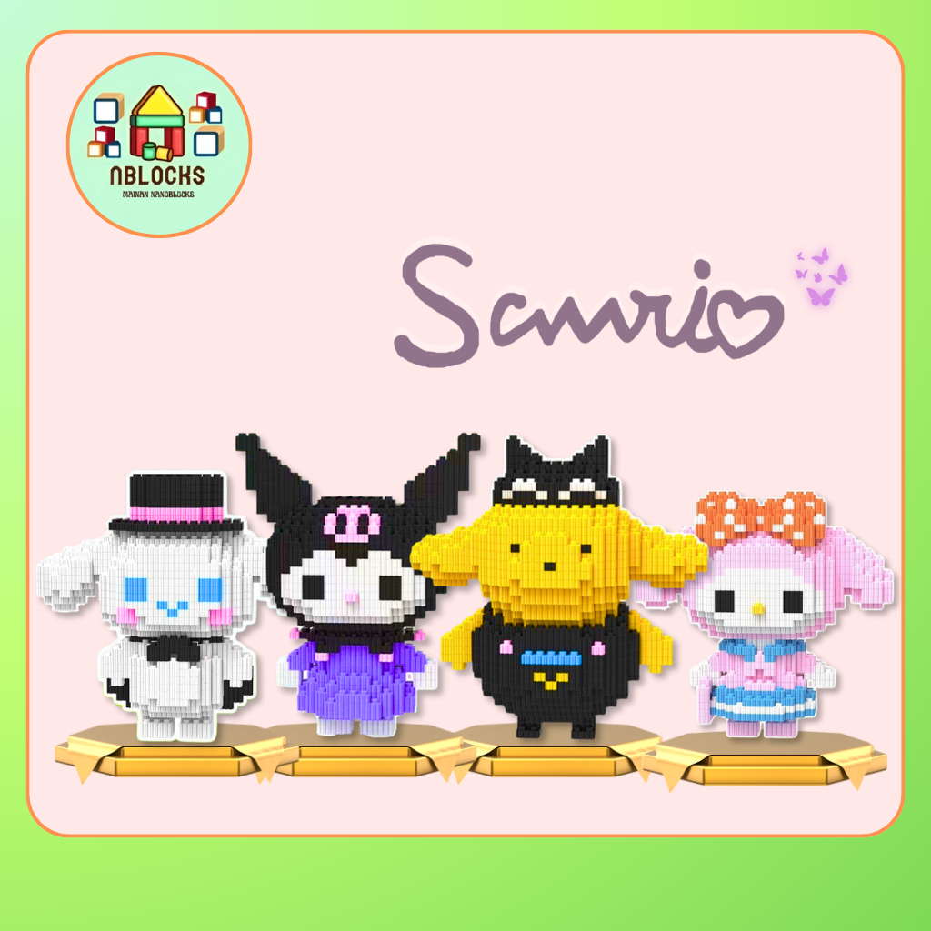 Jual Nano Blocks Sanrio Medium 3D Model, Mainan Blok Susun, , Dekorasi ...