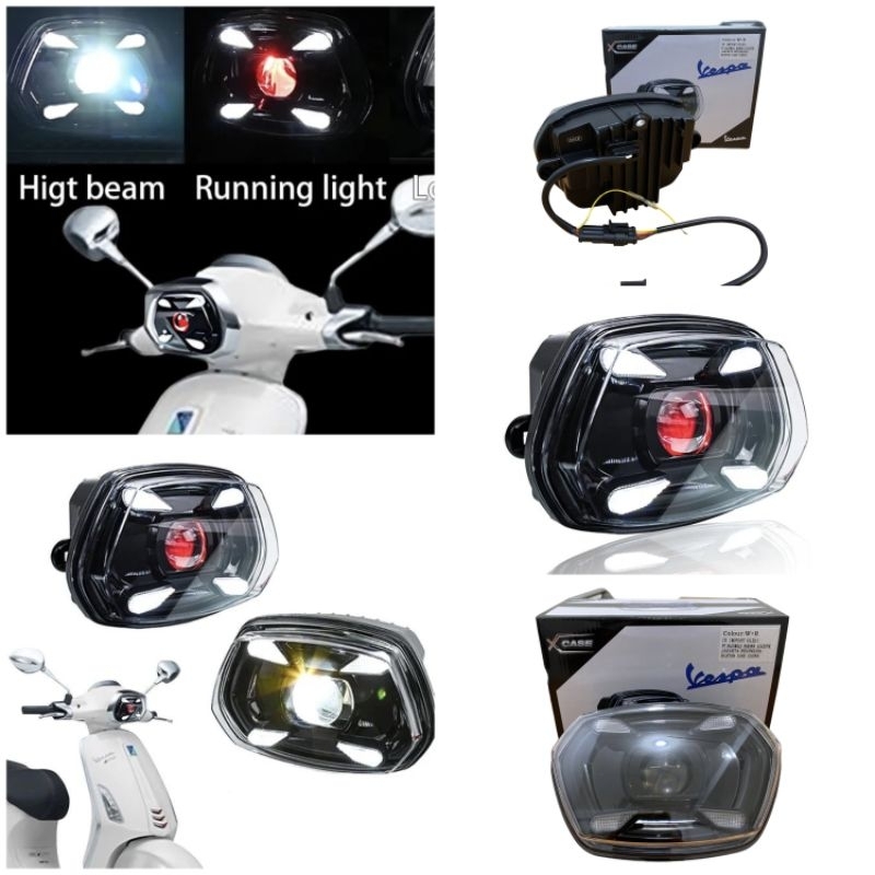 Jual Lampu Utama Vespa Matic Sprint Iget Biled Ori Devil Led | Shopee ...