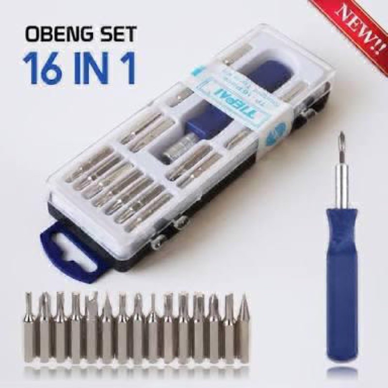 Jual OBENG SET 16 IN 1 - OBENG HP UNIVERSAL ALL 16 IN 1 - TOOLS OBENG ...