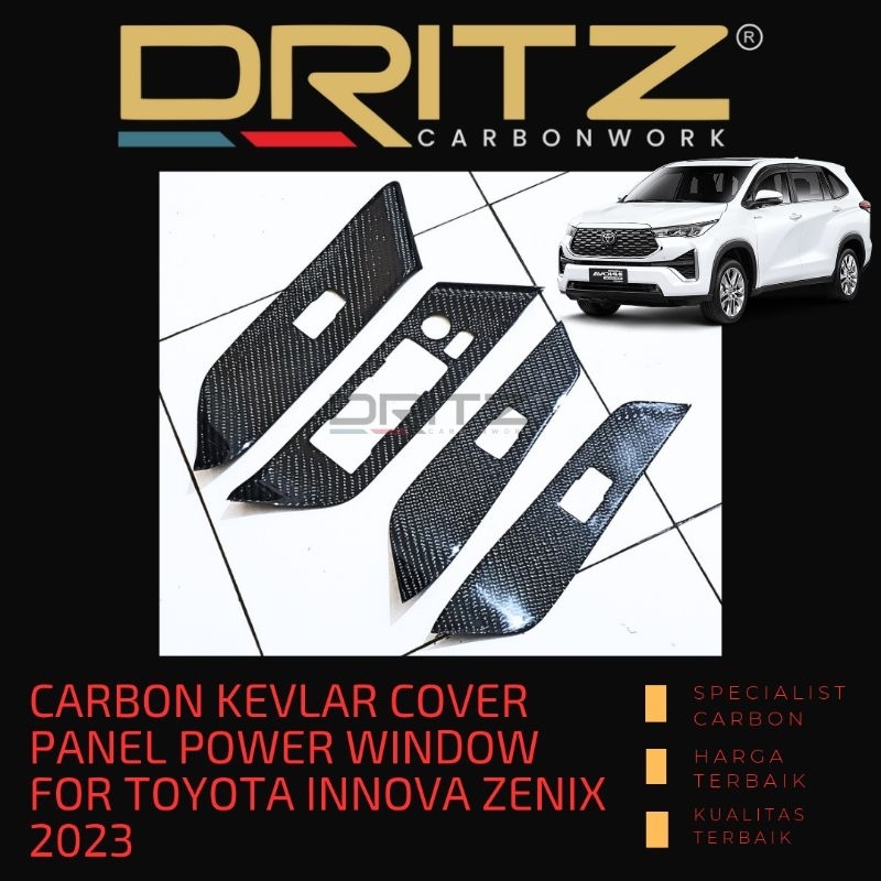 Jual Cover Carbon Asli Panel Power Window Toyota innova Zenix Interior ...