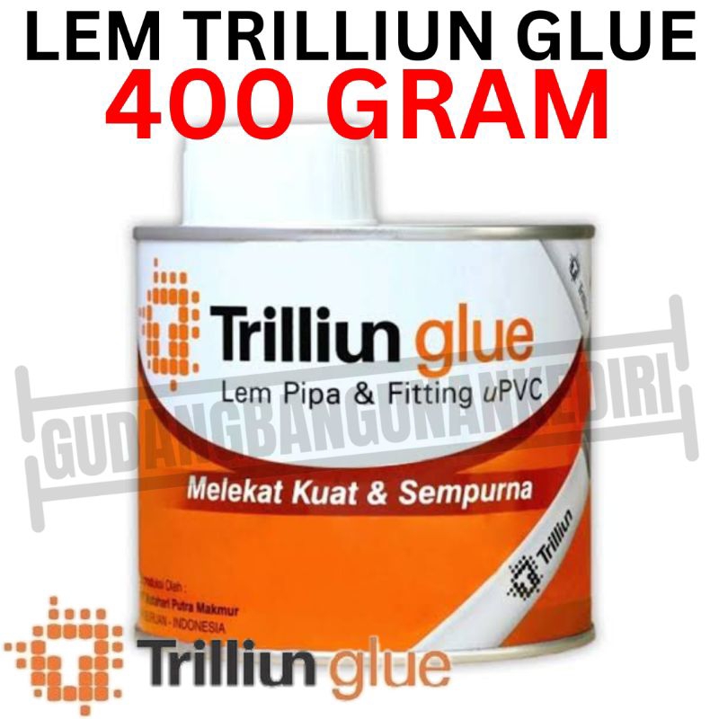 Jual [400 gram] Lem pipa pvc kaleng TRILLIUN GLUE PVCPLAS 400 gram | Shopee Indonesia