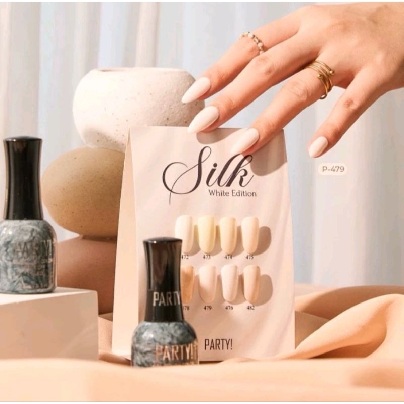 Jual PARTY! WHITE SILK HALAL GEL MADE IN KOREA | Shopee Indonesia