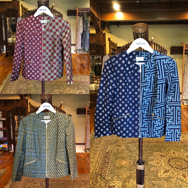 Jual Fitted coat viscos batik cap baju blazer jas wanita kondangan ...