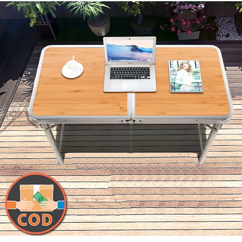 Jual Meja Lipat Meja Koper Aluminium meja Portable Kaki Bulat 60x120Cm ...