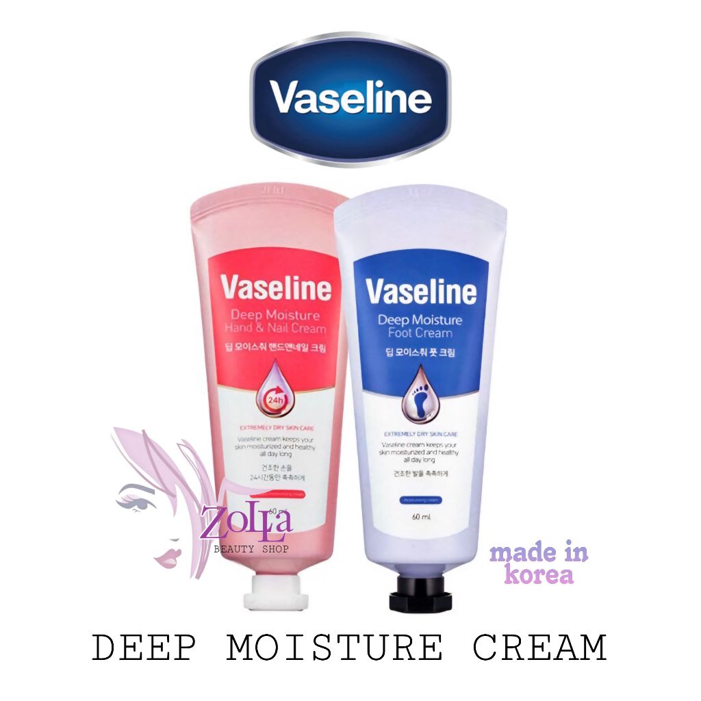 Jual VASELINE DEEP MOISTURE FOOT HAND NAIL CREAM 60ml ORIGINAL KOREA ...