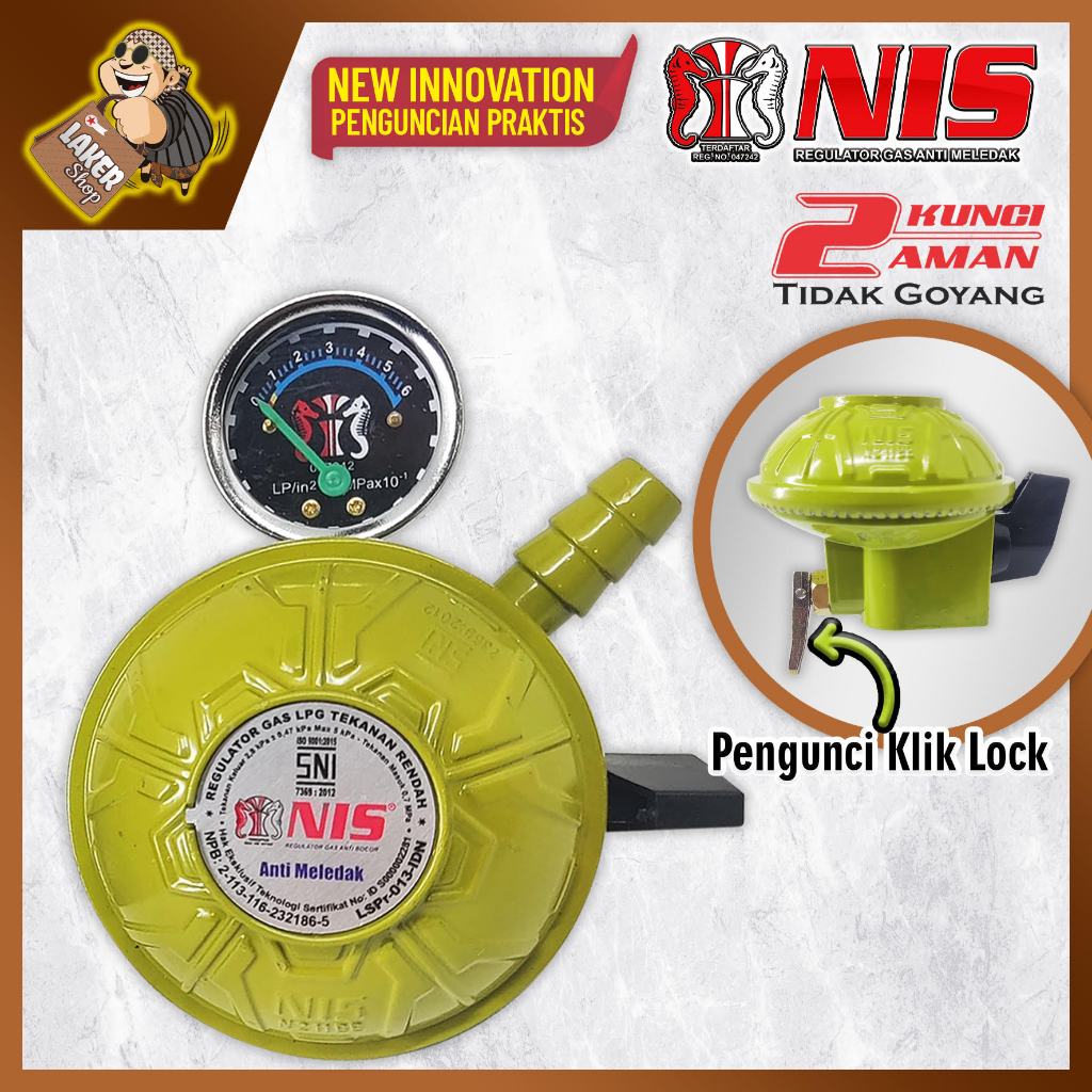 Jual NIS REGULATOR GAS KLIK LOCK (N2 11 BB) - TEKANAN RENDAH | Shopee ...