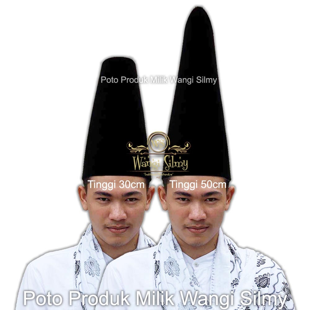Jual Songkok Tinggi 50cm Hitam Polos - Songkok Hitam Polos 50 CM ...