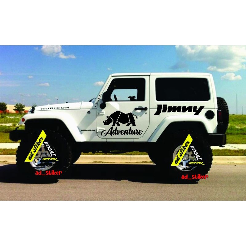 Jual stiker mobil jeep katana jimny stiker adventure stiker body motif ...