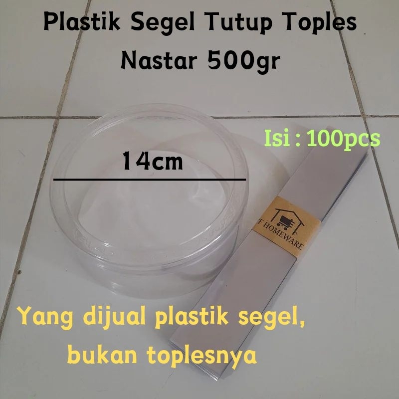 Jual Plastik Segel Tutup Toples Nastar 500gr isi 100pcs Plastik Shrink ...