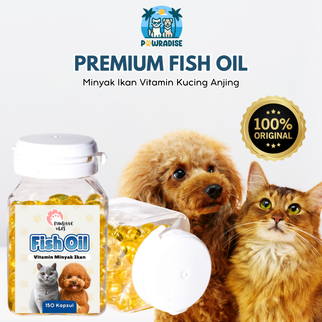 Jual Pawsitive vibes Minyak Ikan Vitamin Kucing Anjing Fish Liver Oil ...