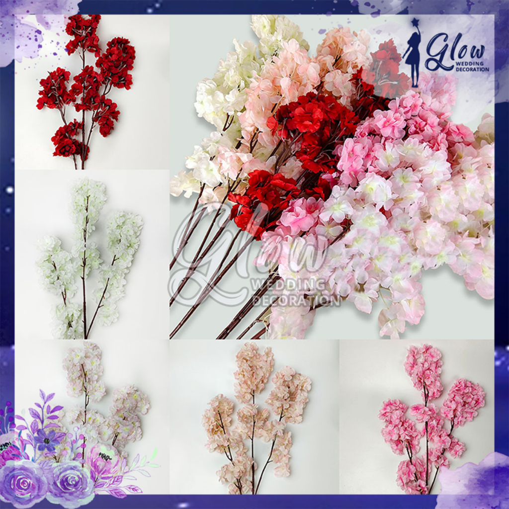 Jual Bunga Cherry Blossom 1 Meter Mei Hua Artificial 1 PCS - Bunga ...