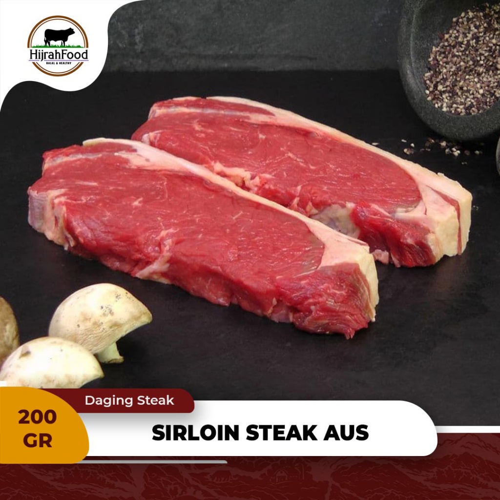 Jual Hijrahfood Daging Steak Sirloin AUS Beef Sapi Has Luar Steik | Shopee Indonesia